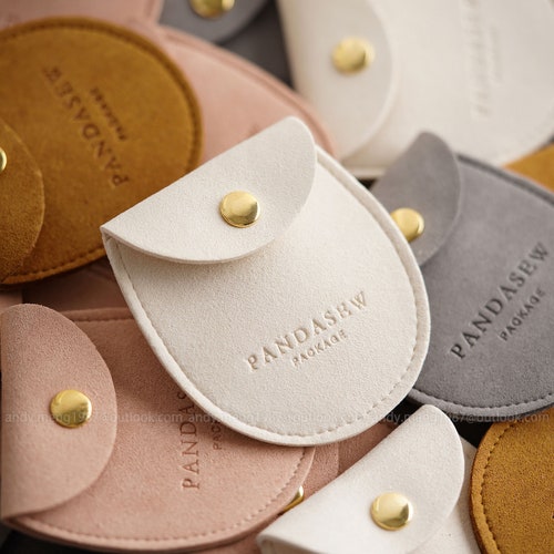 50pcs Personalized Logo Print Jewelry Pouch Thick Microfiber - Etsy