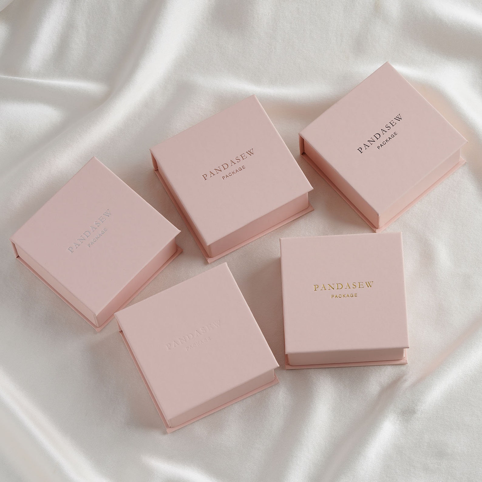 50pcs Pink Paper Box Custom Jewelry Box Personalized Logo - Etsy