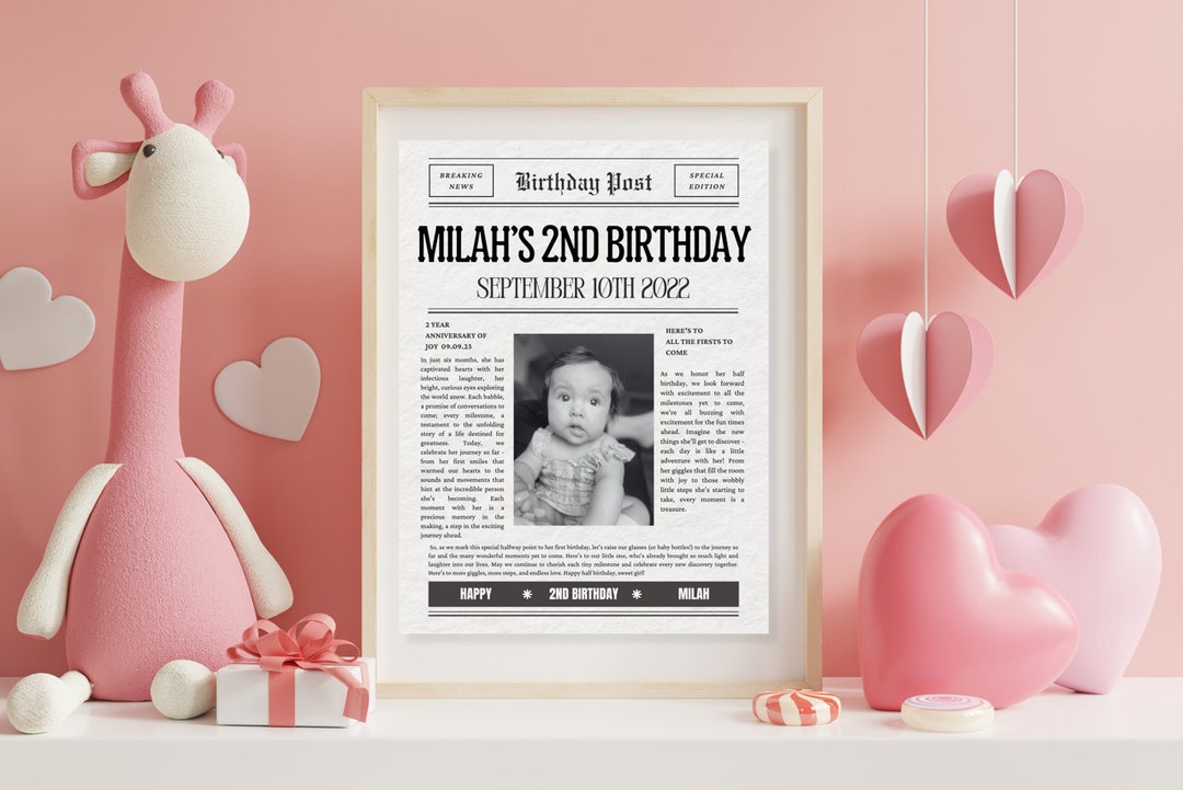 2nd Birthday Newsletter - Etsy