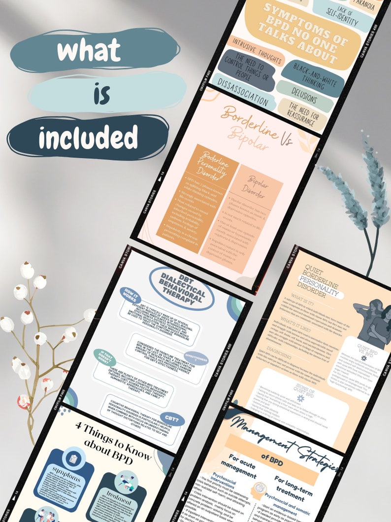 11 BPD Infographic Canva Templates Therapy Business Self Care Self Help ...