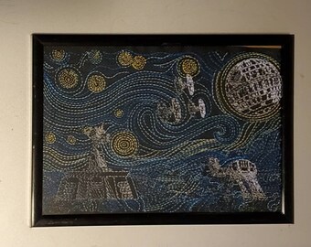 Death Starry Night Star Wars Print 8.5 x 11 | Etsy