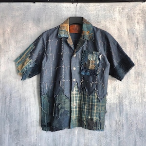 SOLD (available for Custom Order) - Distressed Linen Shirt Boro - Etsy