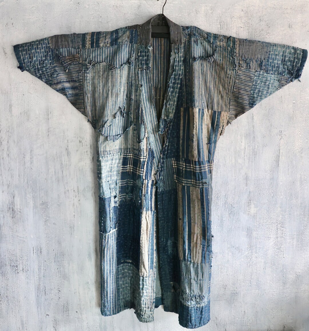 VERY RARE Museum Grade Indigo Long Boro Noragi Boro Edo Era - Etsy