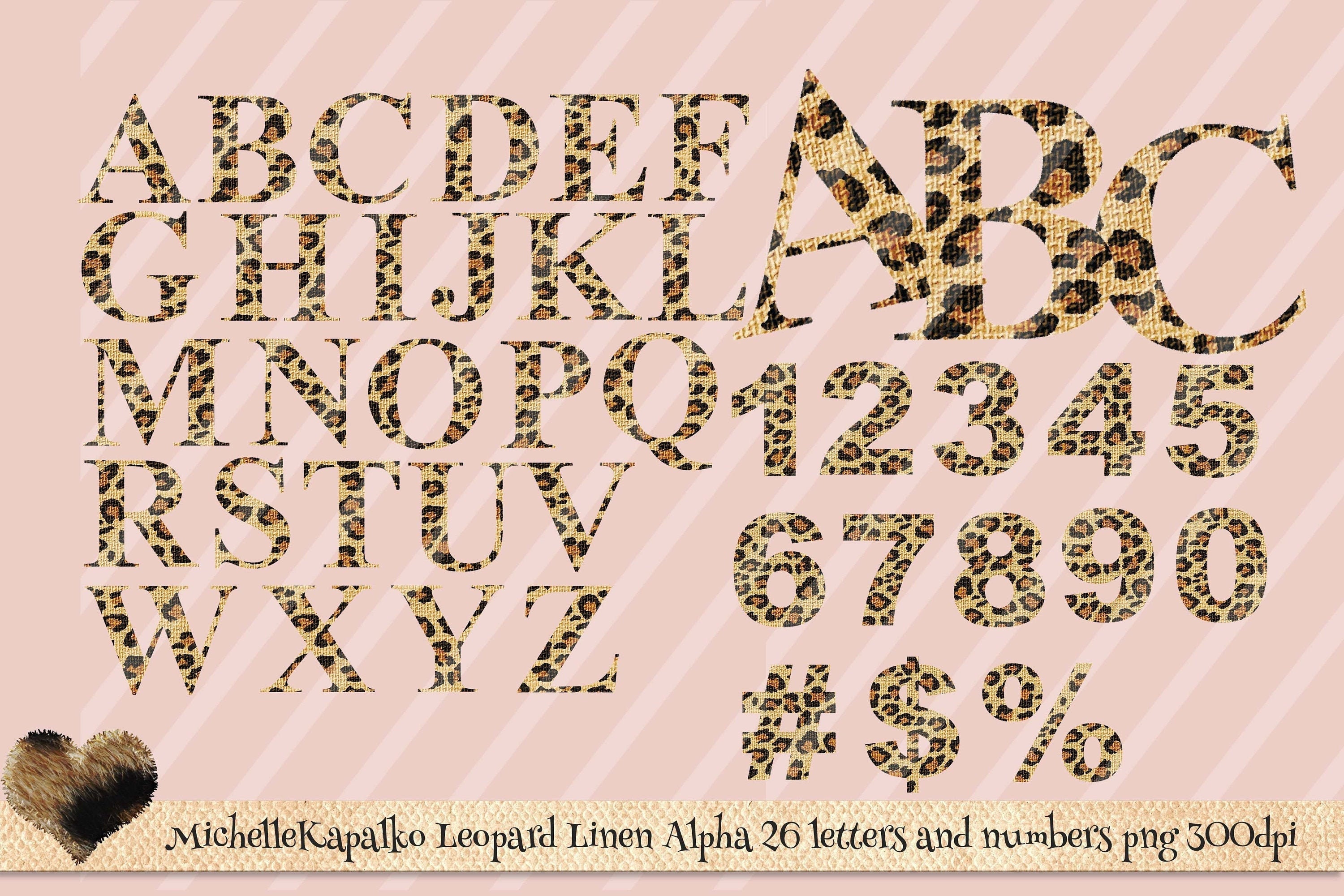 Download Leopard Alphabet Numbers Png Sublimation Design - Etsy