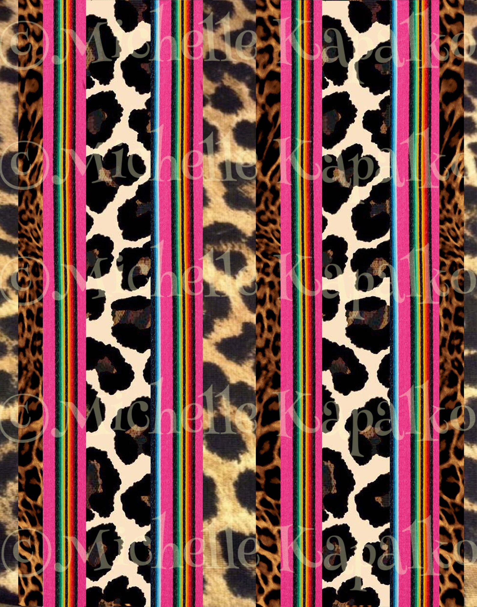 Download Leopard Serape Western Stripe Sublimation Design Png 14x11 ...