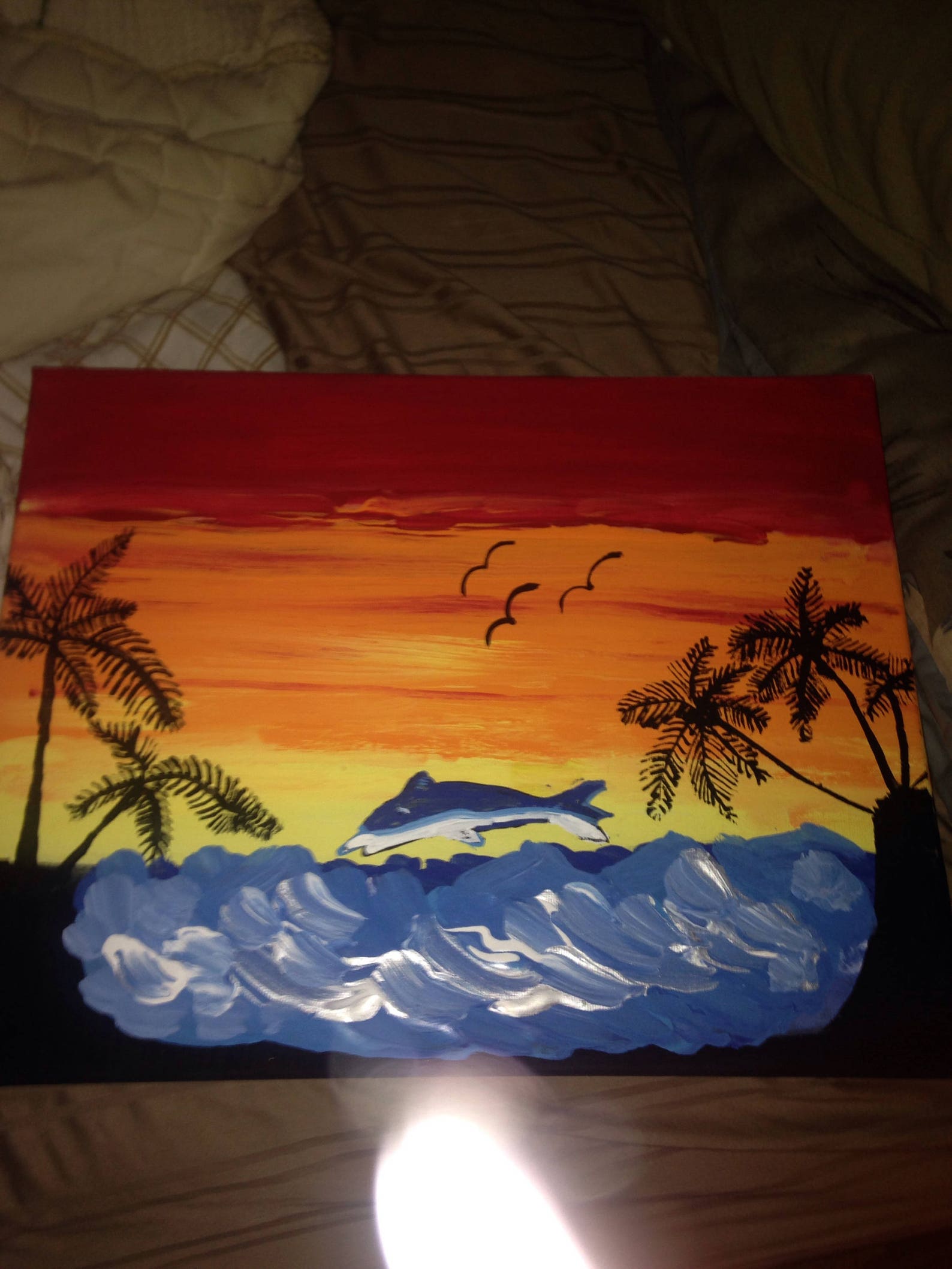 Dolphin in the Sunset - Etsy