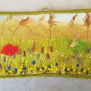 Landscape Quilt Applique Grasses Flowers Embroidery - Etsy
