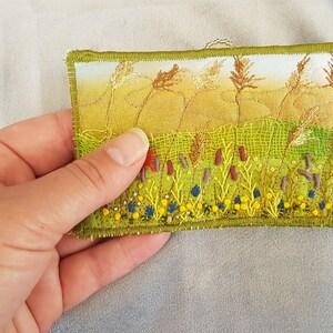 Landscape Quilt, Applique, Grasses, Flowers, Embroidery, Textile Art ...
