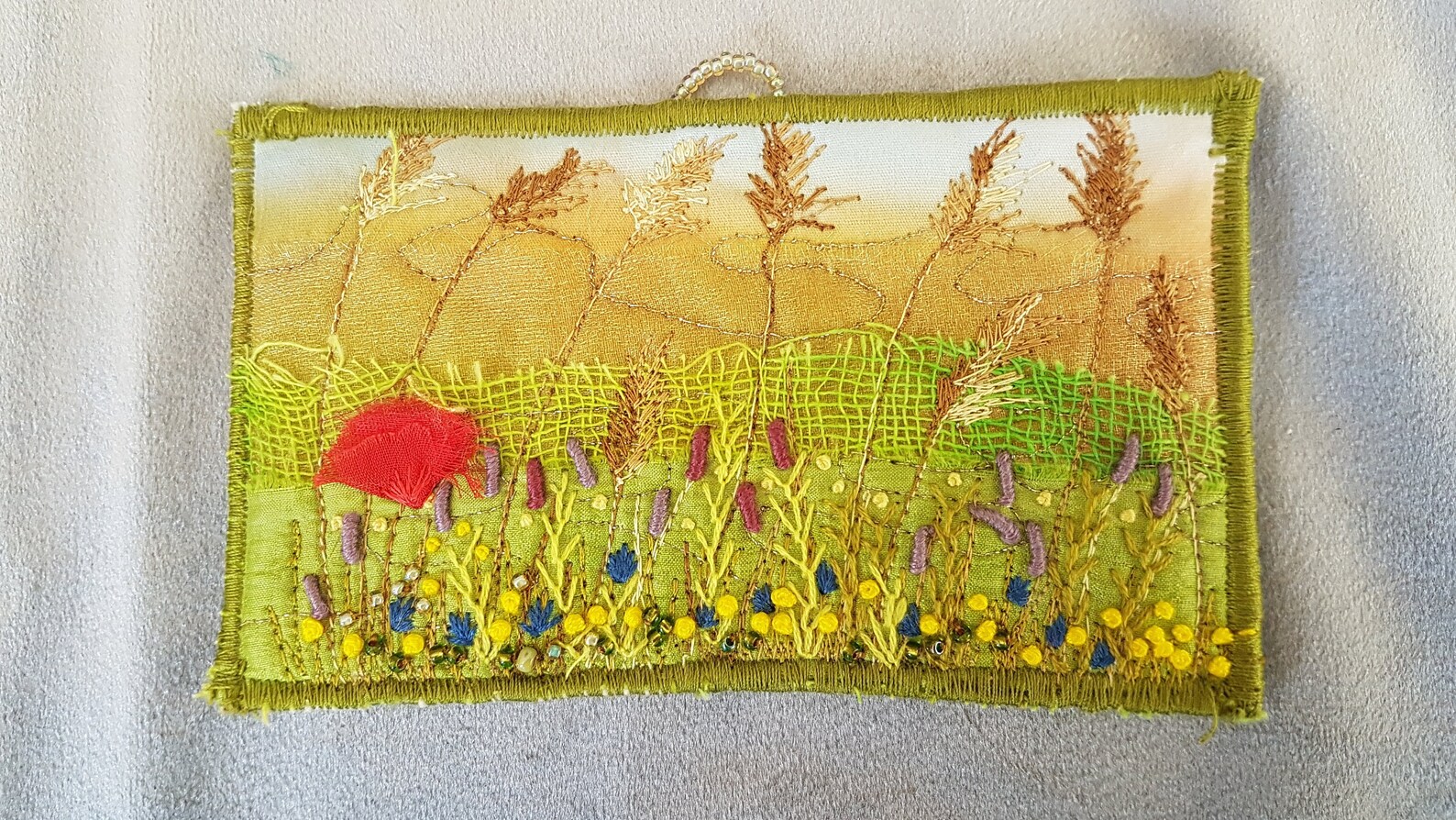 Landscape Quilt Applique Grasses Flowers Embroidery - Etsy