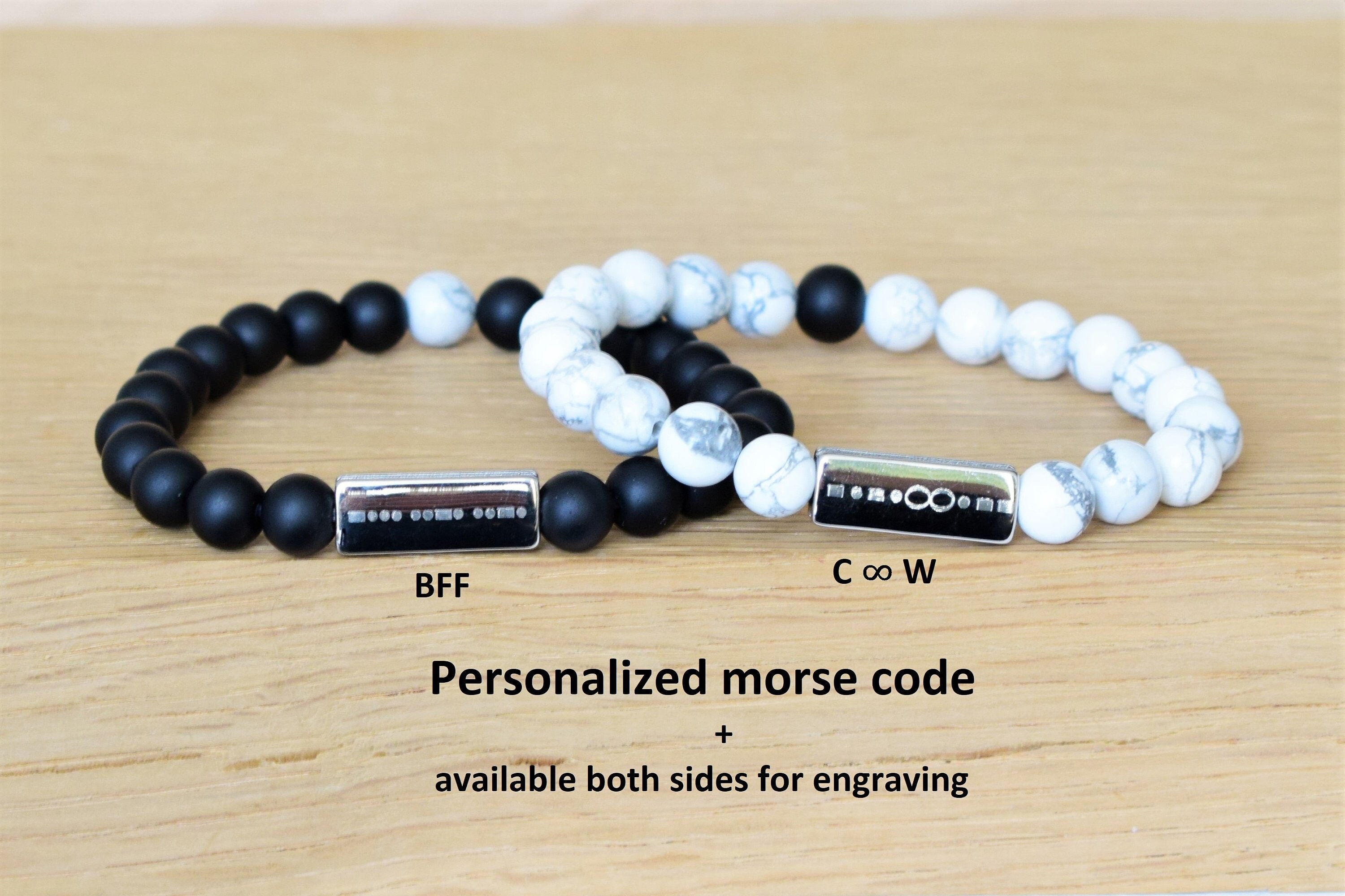 Morse Code Bracelet Best Friend Bestie Sister Morse Code Etsy