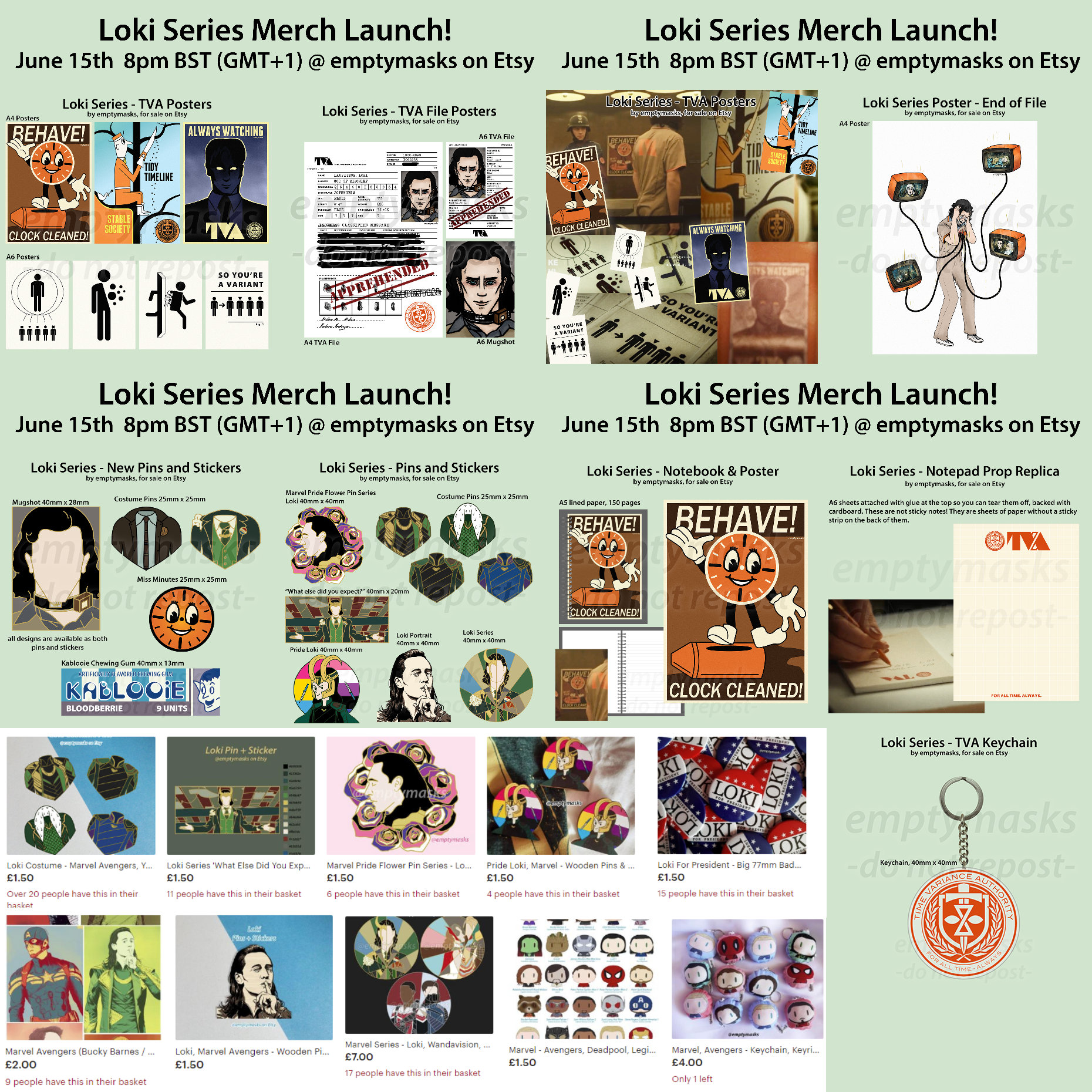 TVA Poster Replicas A4 & A6 Posters / Prints Loki Series - Etsy