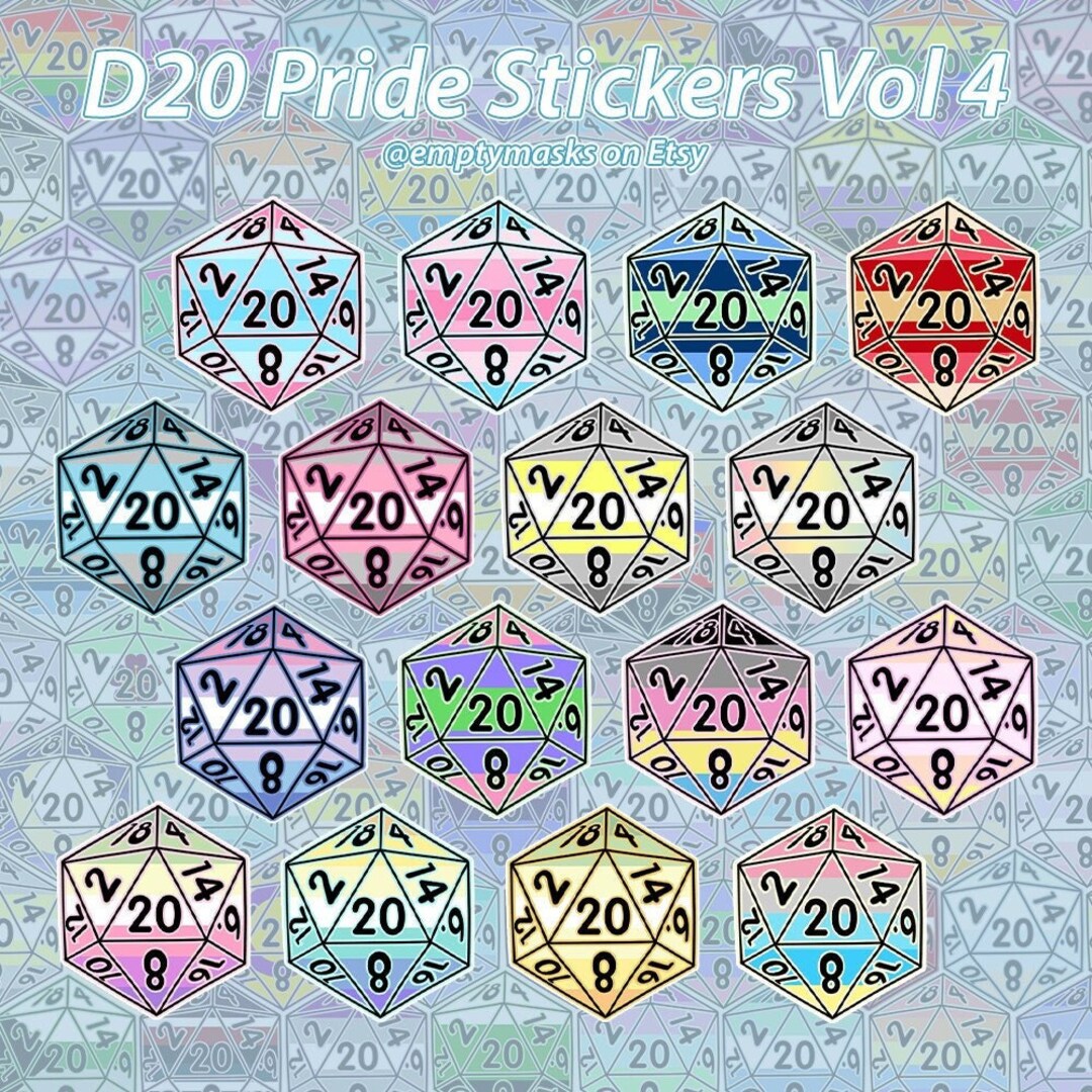 D20 LGBT+ Pride, D&D - Transmasculine, Transfeminine, Boyflux, Girlflux ...