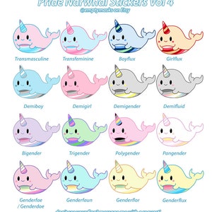 Narwhal LGBT+ Pride - Neopronouns, Xenogender, Genderpunk, Gendervoid ...