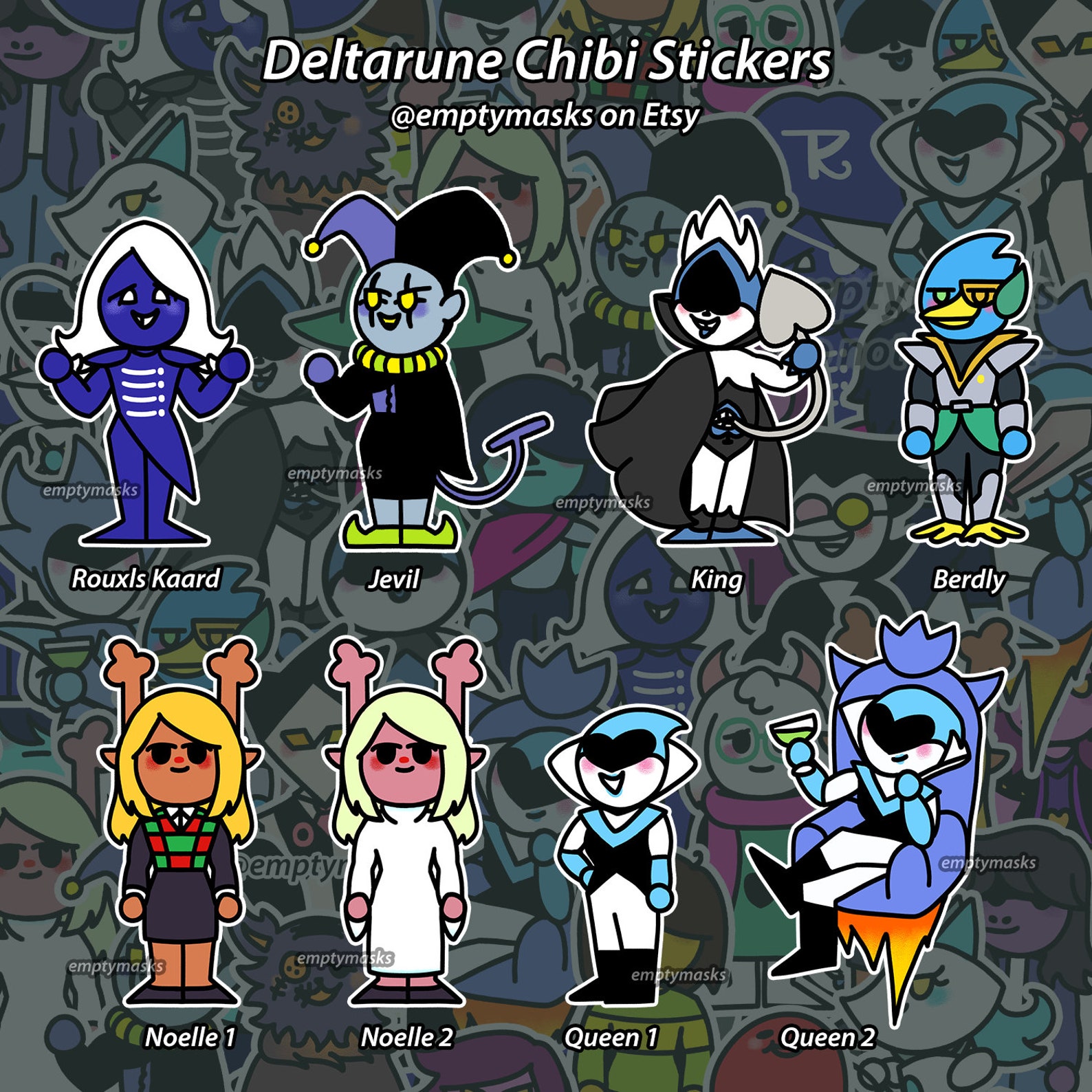 Deltarune Chibi Stickers Kris Susie Ralsei Lancer | Etsy