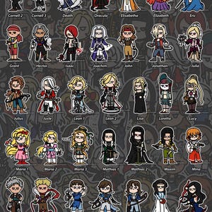 Castlevania Badges - Alucard, Dracula, Richter Belmont, Soma, Trevor ...