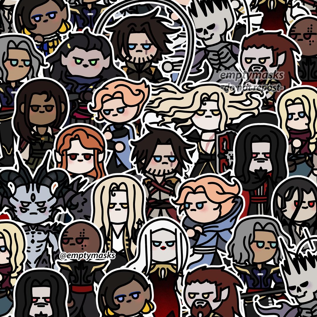 Castlevania TV Stickers - Alucard, Dracula, Trevor Belmont, Sypha ...