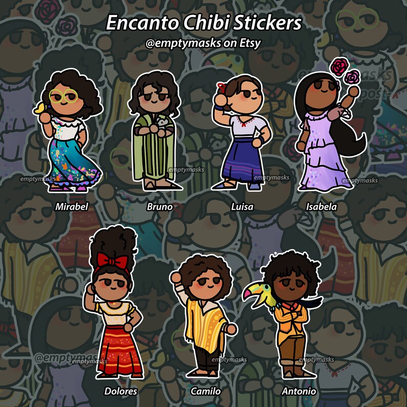 Encanto Chibi Stickers Mirabel Bruno Luisa Isabela - Etsy Australia