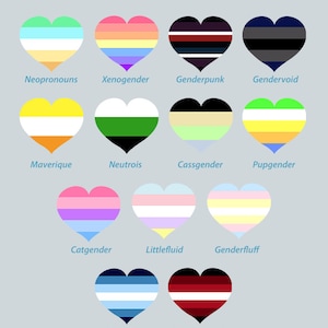 LGBT Pride Hearts Achillean Sapphic Diamoric Vinvian - Etsy