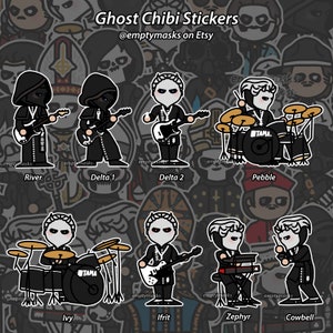 Ghost Chibi Stickers - Papa Emeritus, Primo, Secondo, Terzo, Cardinal ...