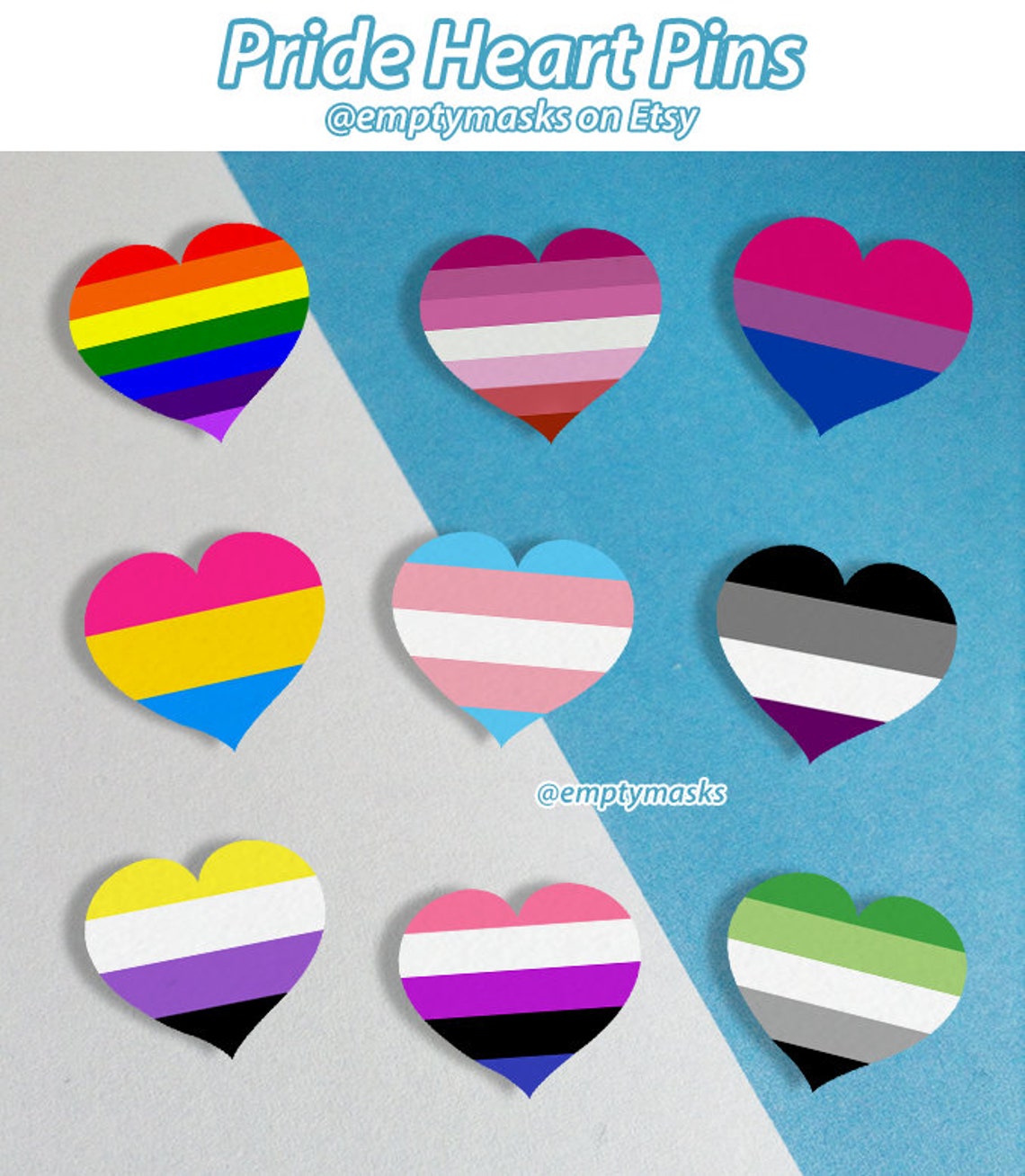 LGBT Pride Hearts Neopronouns Xenogender Genderpunk | Etsy
