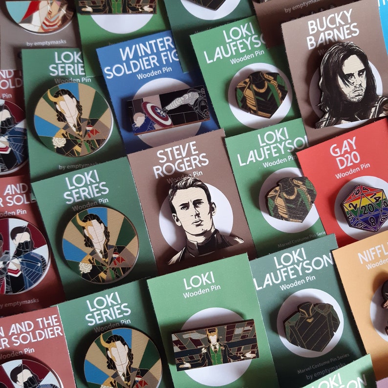 Loki Series Costumes President Loki TVA Suit Wooden Pins - Etsy UK