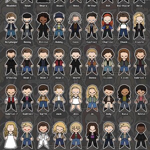 Supernatural Badges - Dean Winchester, Sam, Castiel, Jack, Gabriel ...
