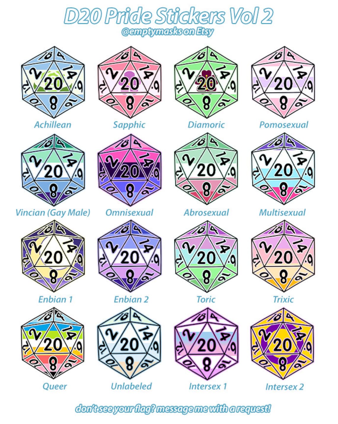 D20 LGBT Pride D&D Neopronouns Xenogender Genderpunk - Etsy