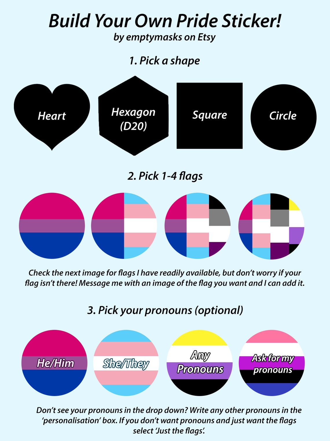 Custom Pride Stickers LGBT Gay Lesbian Bisexual | Etsy