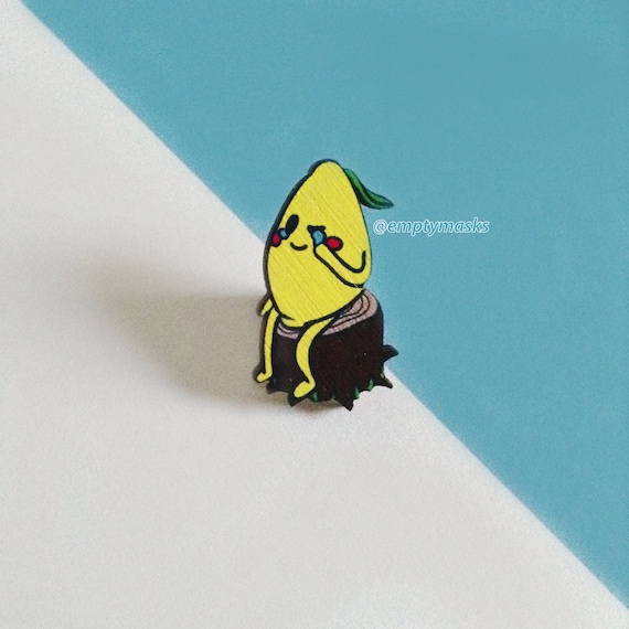 Lemon Boy Wooden Pin & Stickers | Etsy UK