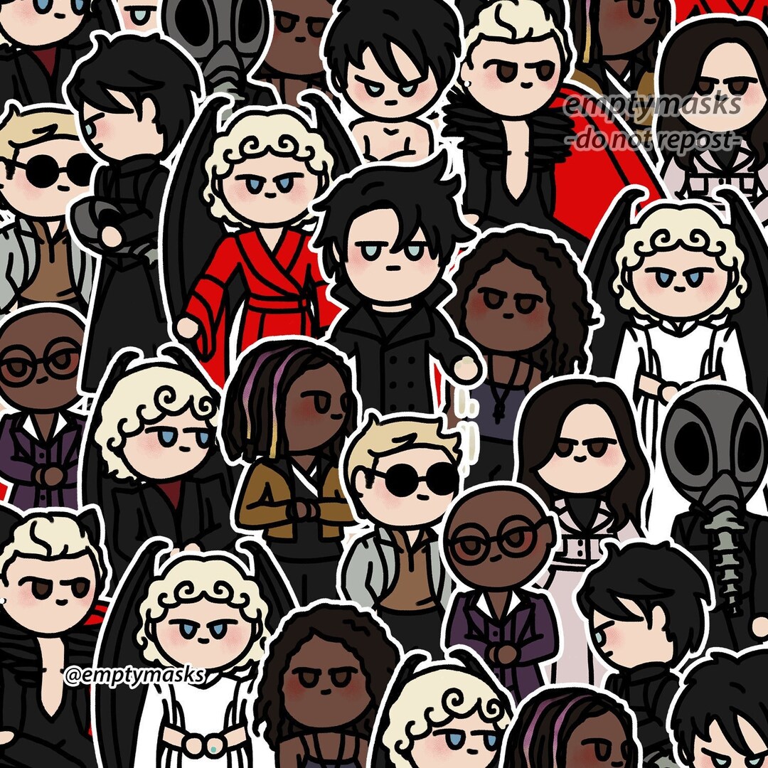 The Sandman Chibi Stickers - Dream / Morpheus, the Corinthian, Lucifer, Death, Desire, Johanna ...