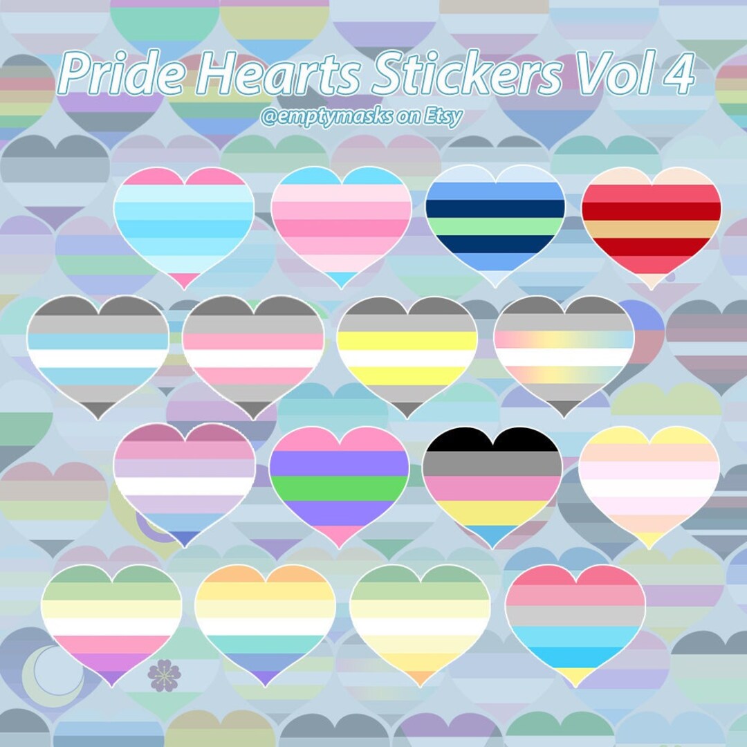 LGBT+ Pride Hearts - Transmasculine, Transfeminine, Boyflux, Girlflux ...