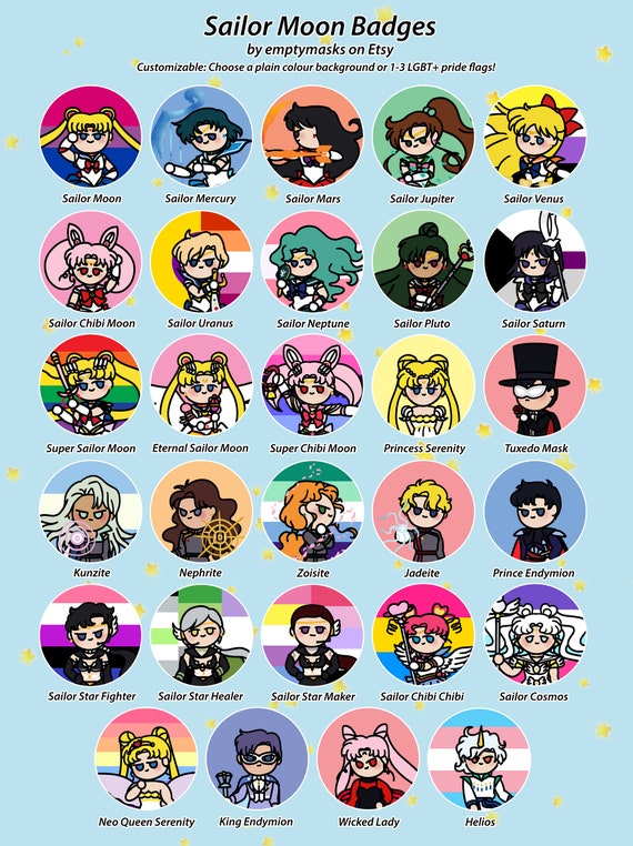 Sailor Moon Characters Chibi With Names