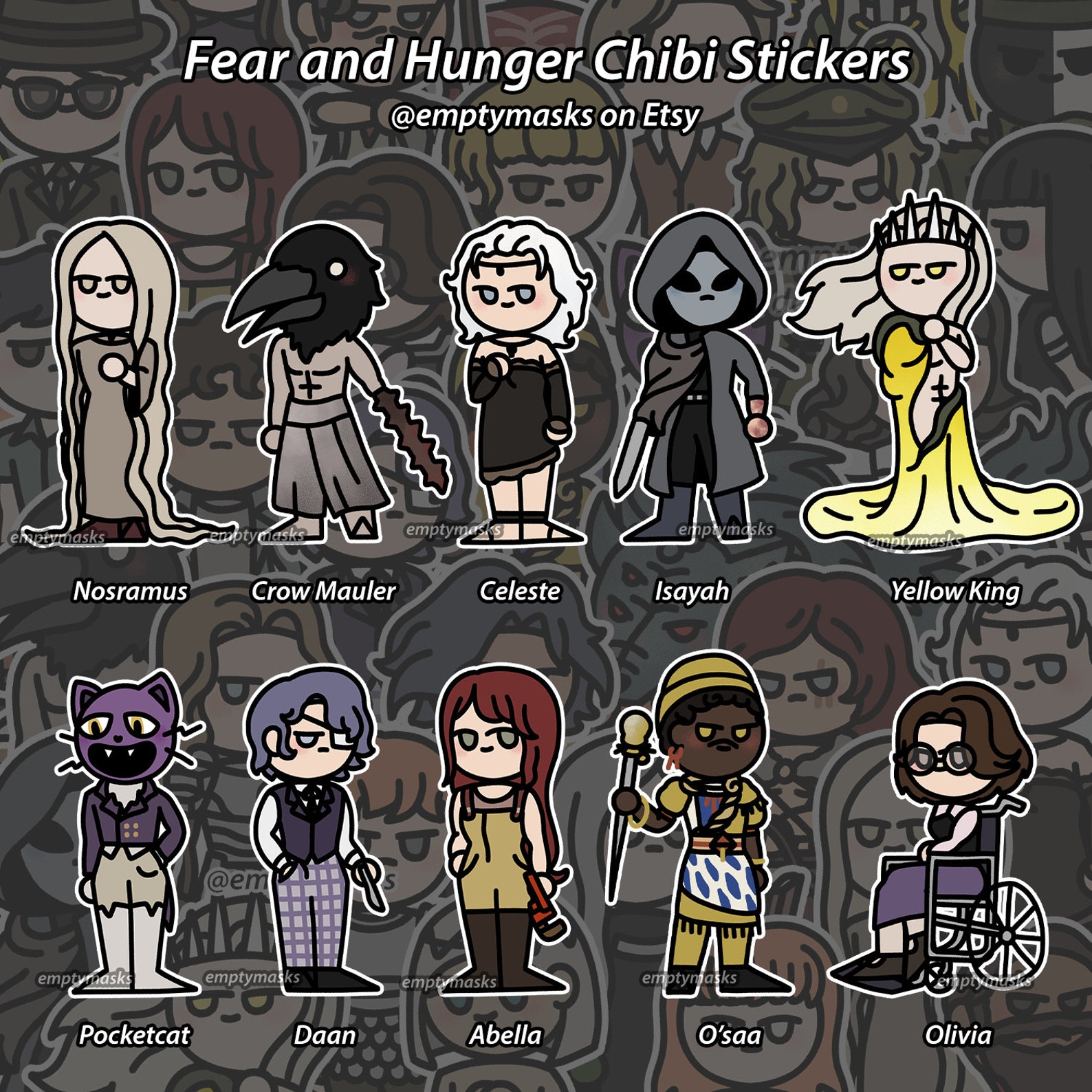 Fear and Hunger Badges - Termina, Cahara, D'arce, Enki, Ragnvaldr, Le ...