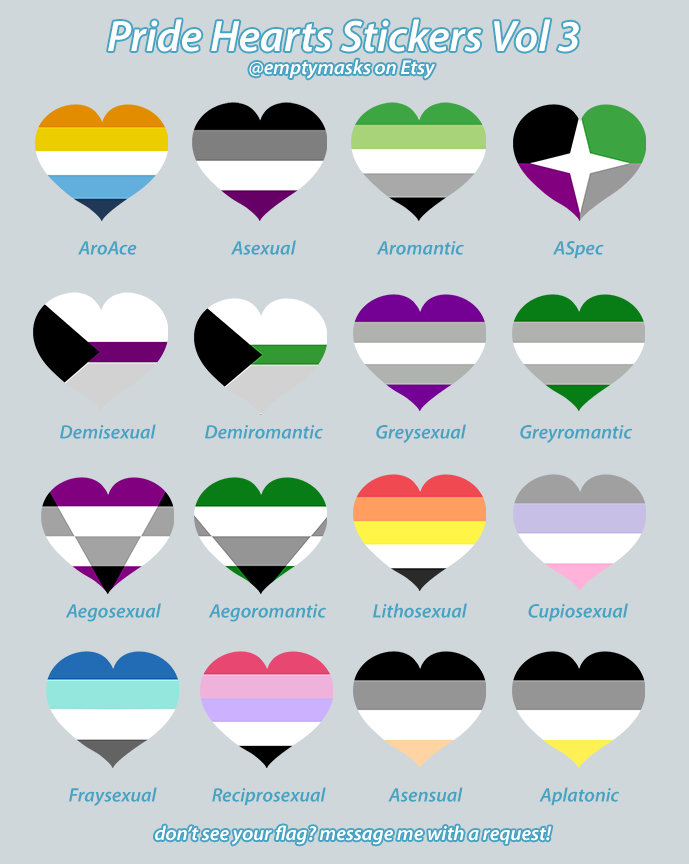 Lgbt Pride Hearts Aroace Asexual Aromantic Aspec Etsy Uk