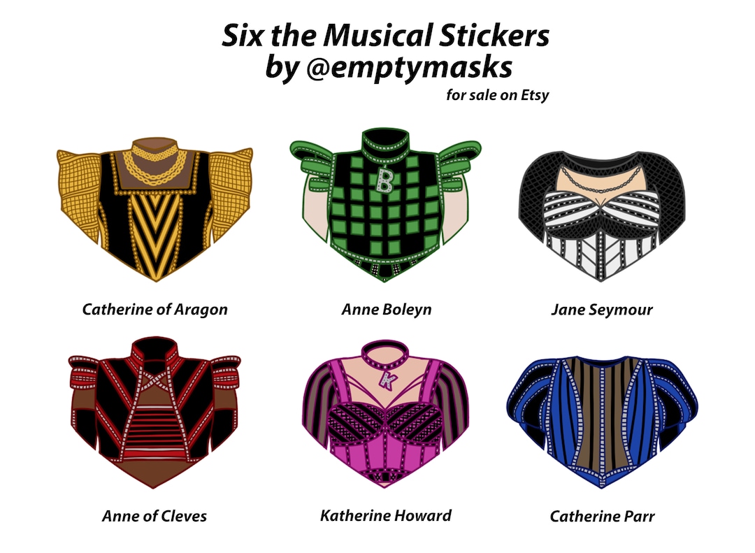 Six the Musical Costume - West End, Broadway - Stickers - Etsy