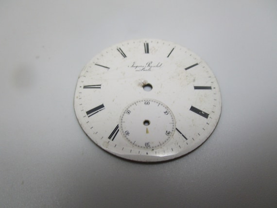 19th C Antique Pocket Watch Porcelain Face Jacques Roulet | Etsy