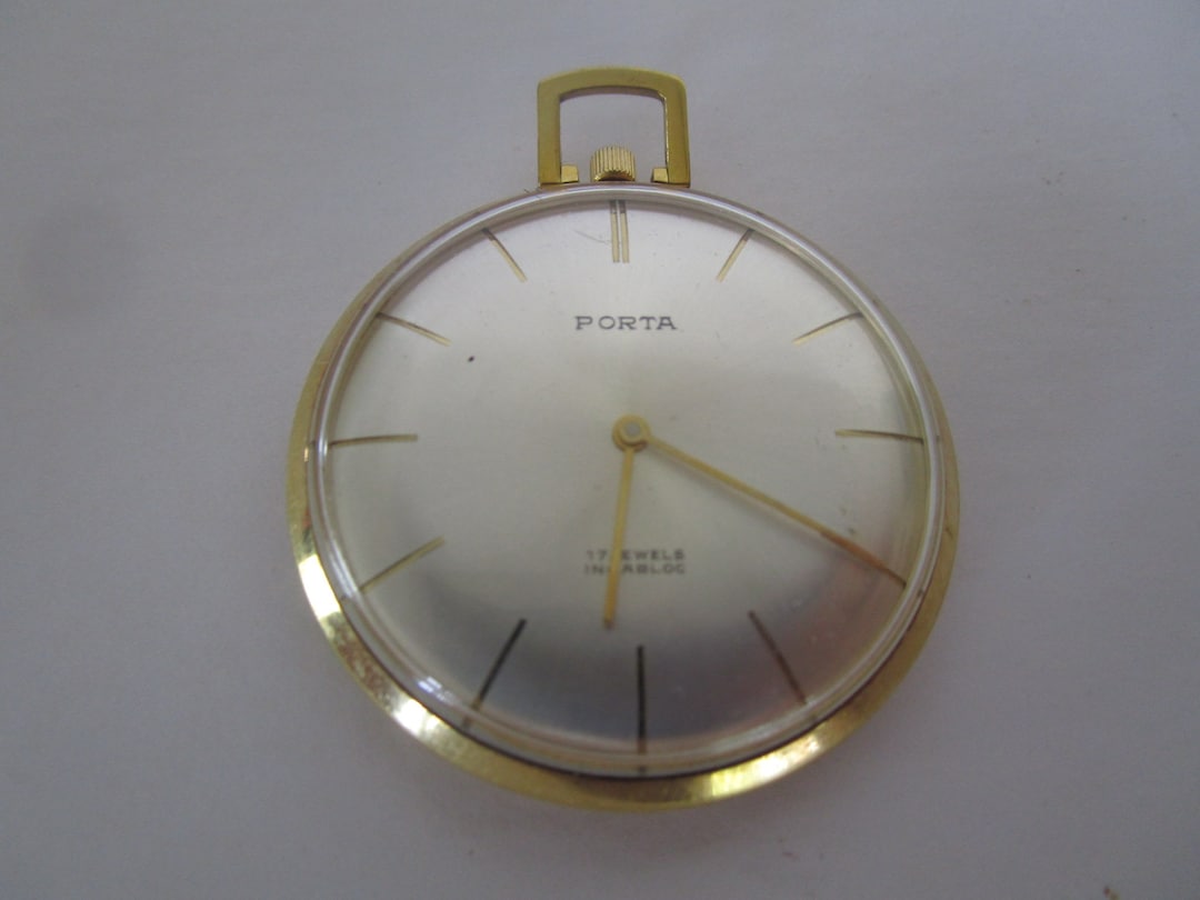 Beautiful Mid Century Modern Porta Pocket Watch 17 Jewels - Etsy