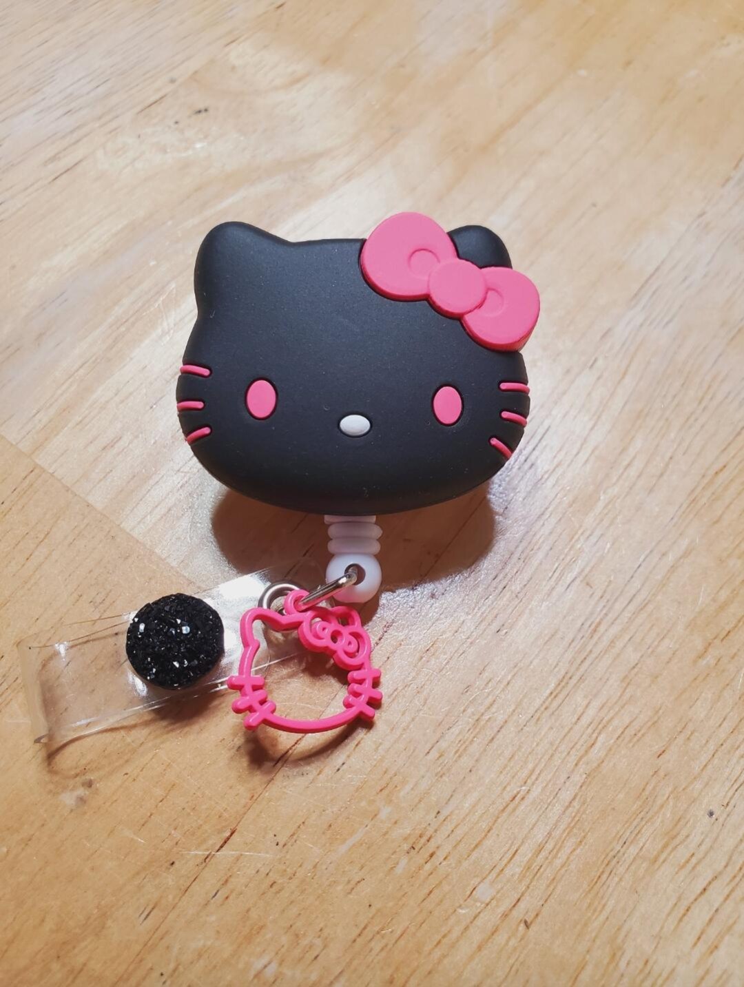Cute Onyx Kitten With Pink Bow Badge Reel - Etsy