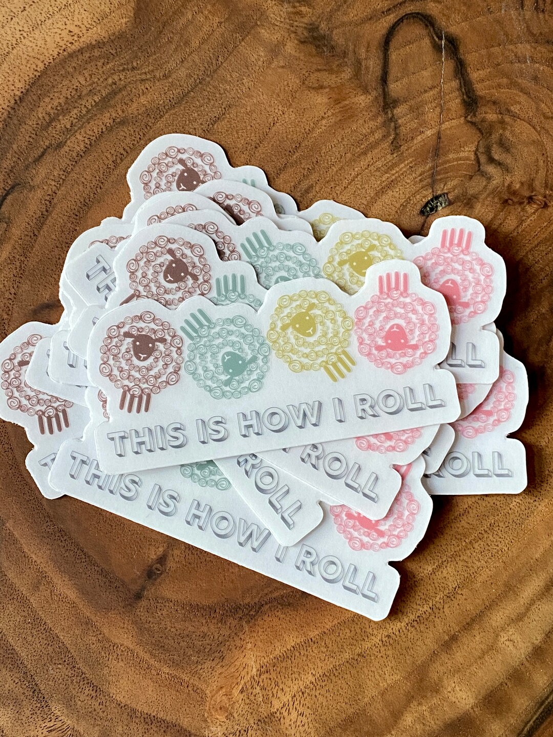 Knitting Vinyl Sticker waterproof This is How I Roll - Etsy