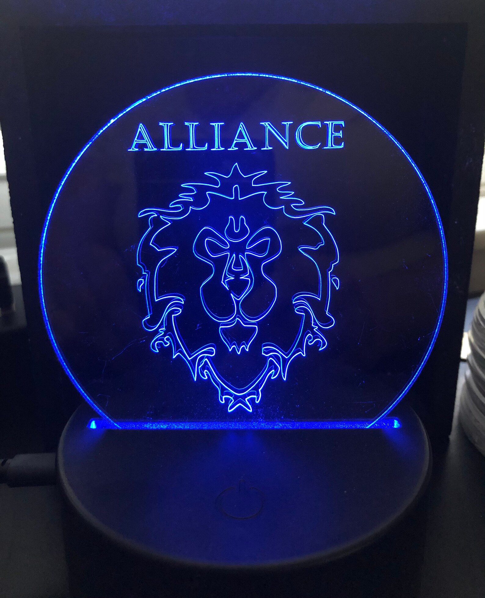 World of Warcraft Engraved Acrylic LED Light - Etsy