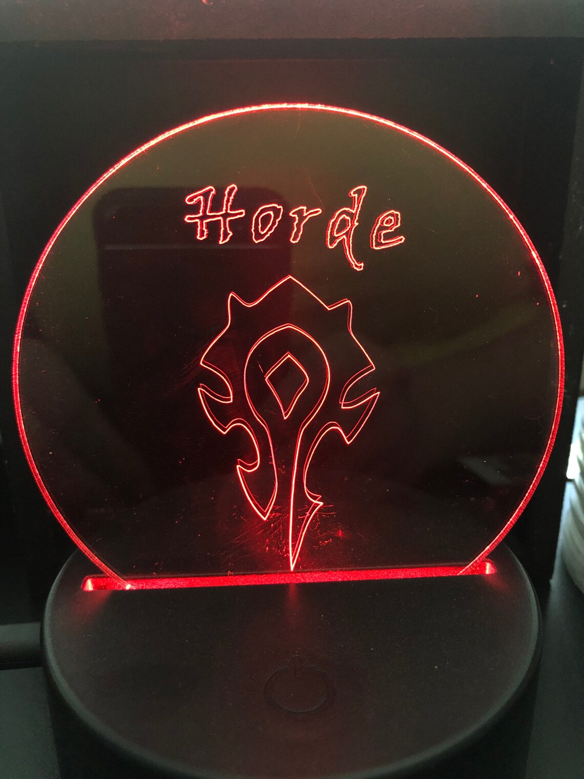World of Warcraft Engraved Acrylic LED Light - Etsy