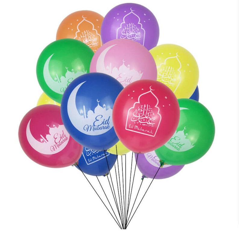 Islamic Happy Eid Mubarak Ramadan Decoration Balloons Multi-color - Etsy