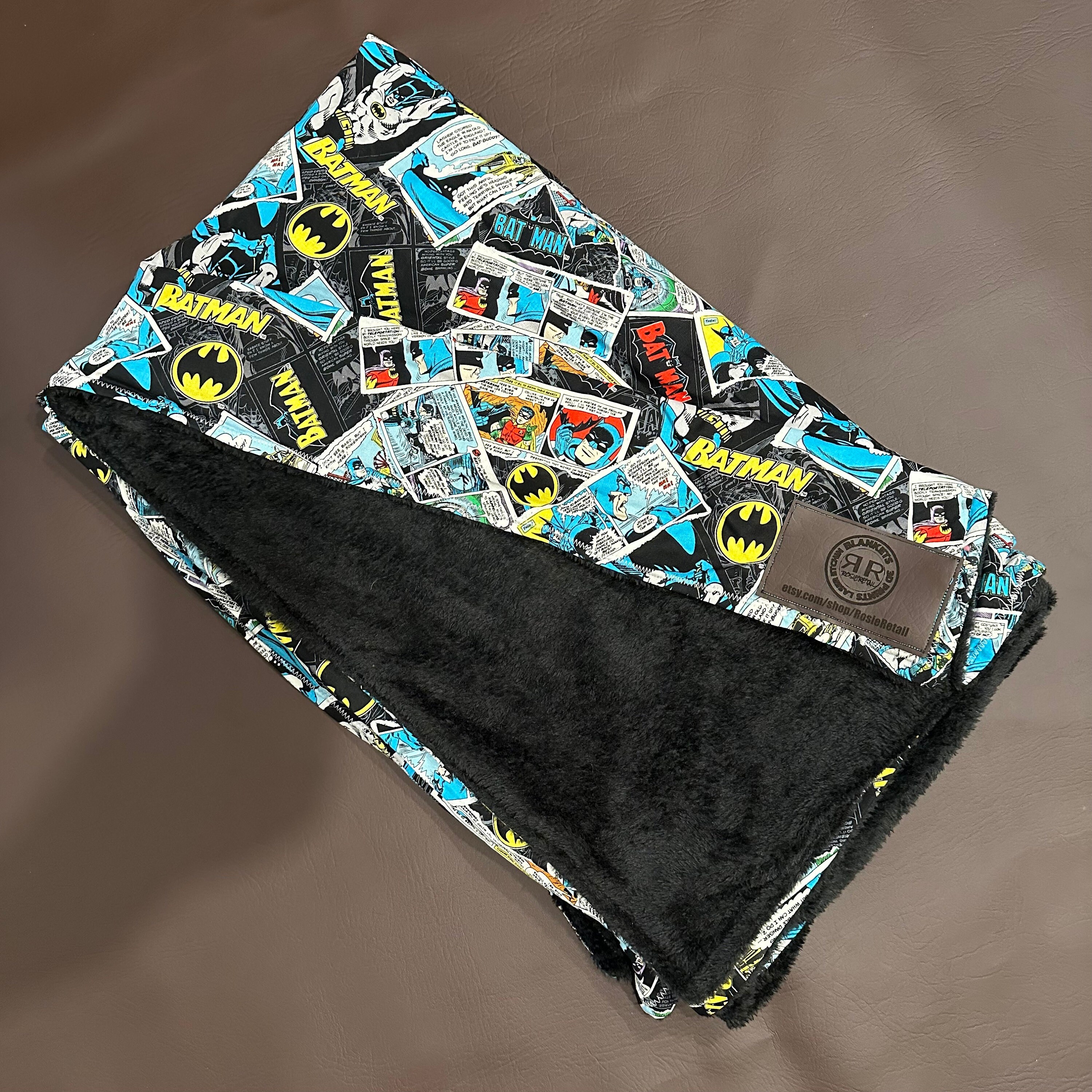 Batman Comic Throw Kids Blanket - Etsy