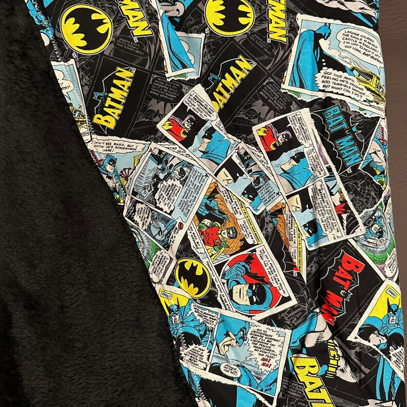 Batman Comic Throw Kids Blanket - Etsy