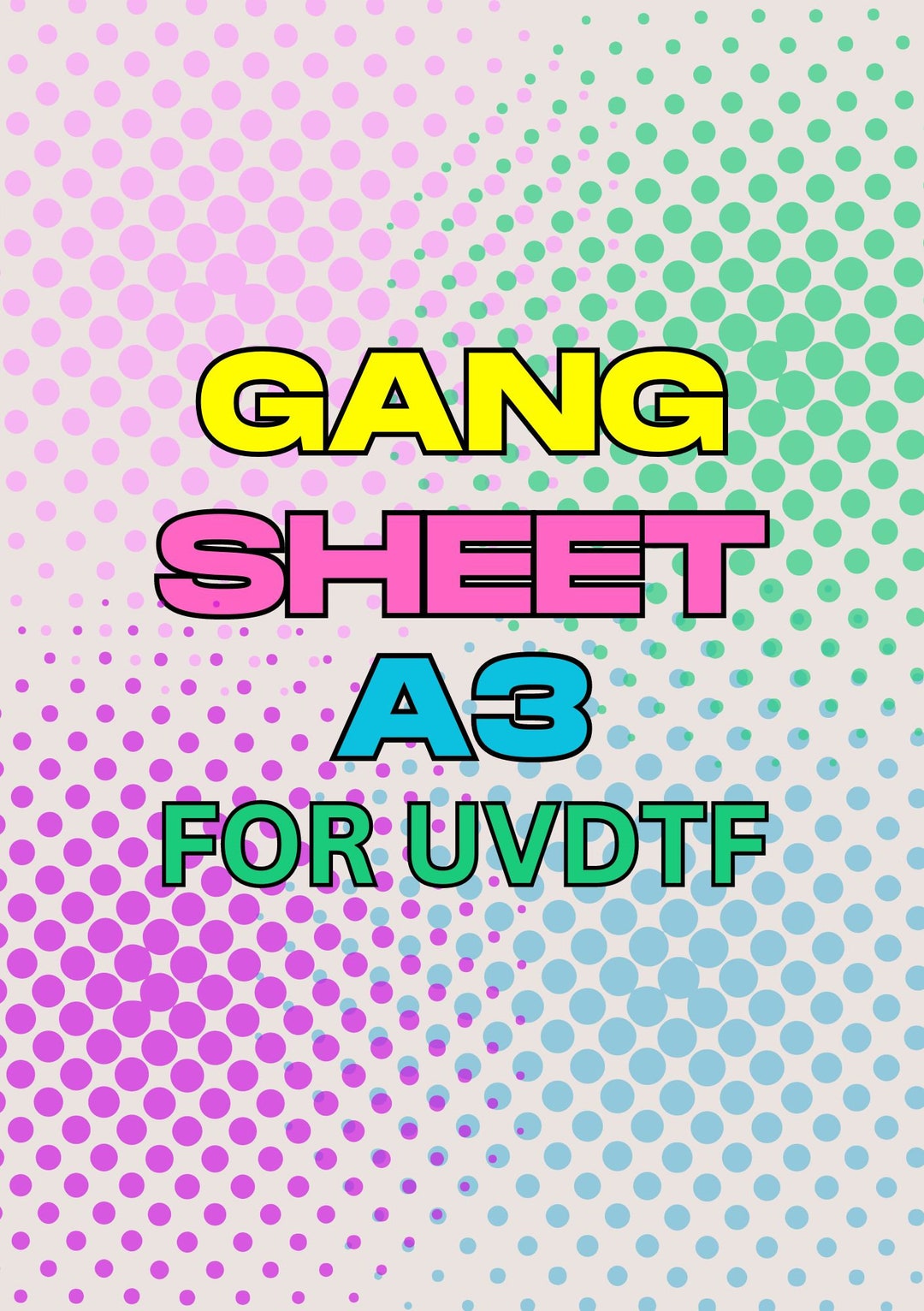 Custom UVDTF Decals Gang Sheet A3 Size UK Supplier - Etsy UK