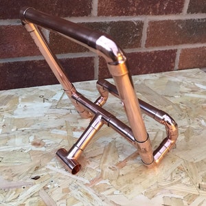 Recycled Copper Pipe Recipe Book Holder, Copperbook Stand, Cookbook ...