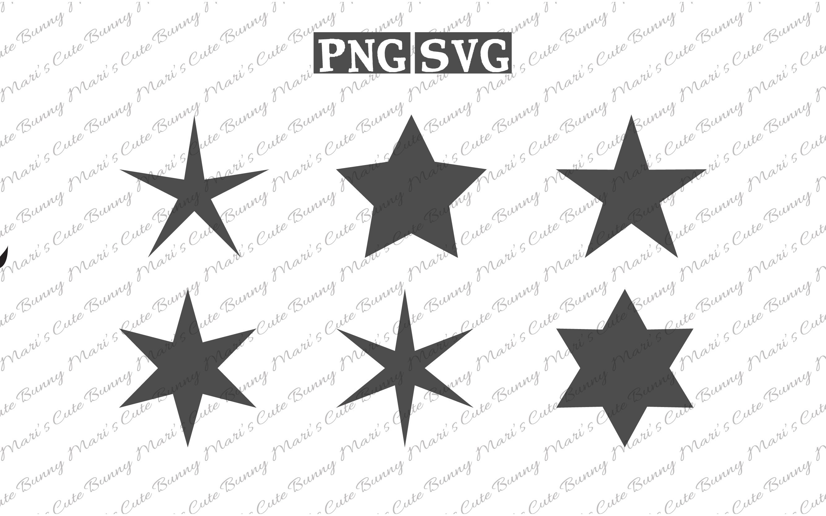 Star svg 6 stelle disegni clipart 5 punti stella svg 6 | Etsy Italia