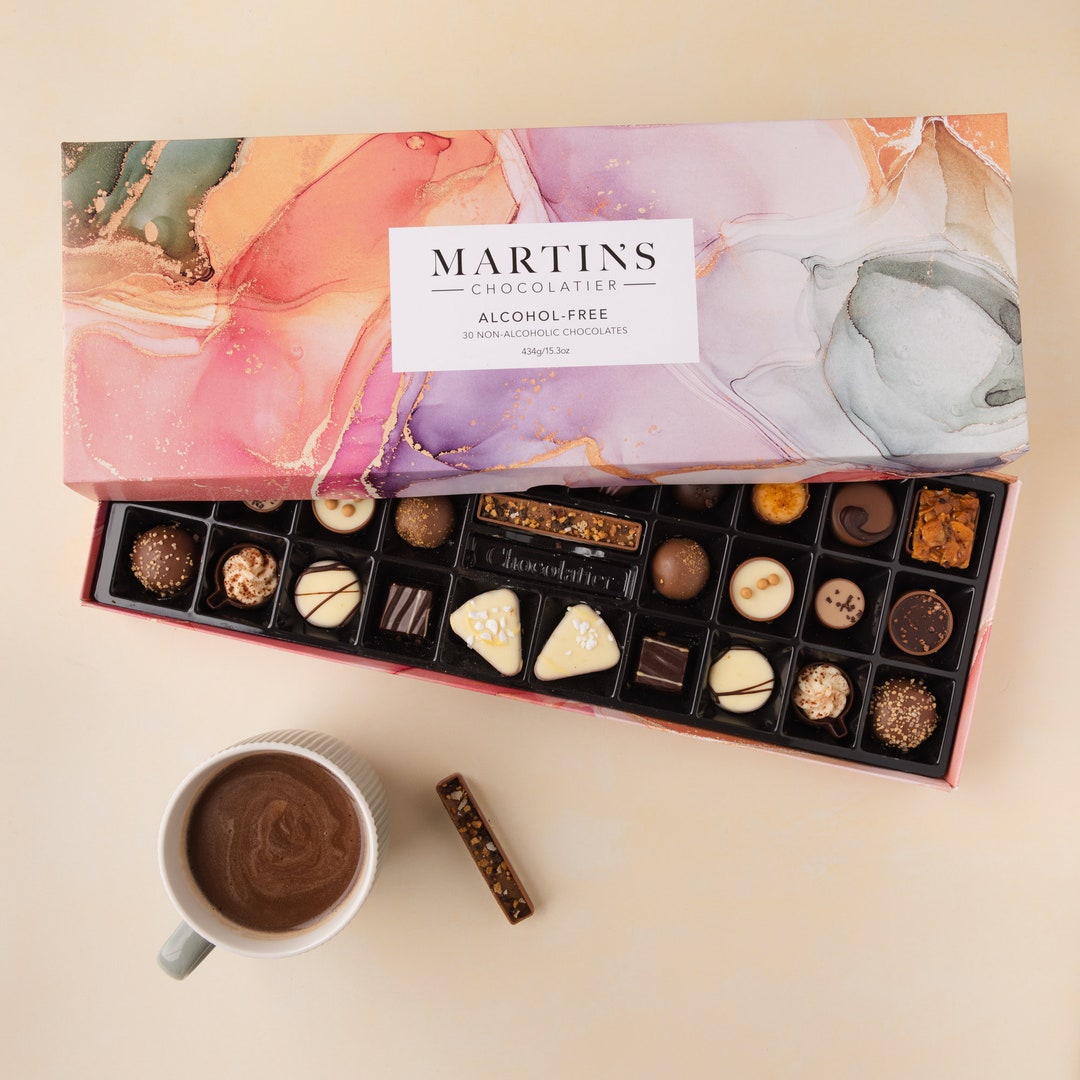 Alcohol-free Chocolate Assortment by Martin's Chocolatier Gift Box With ...