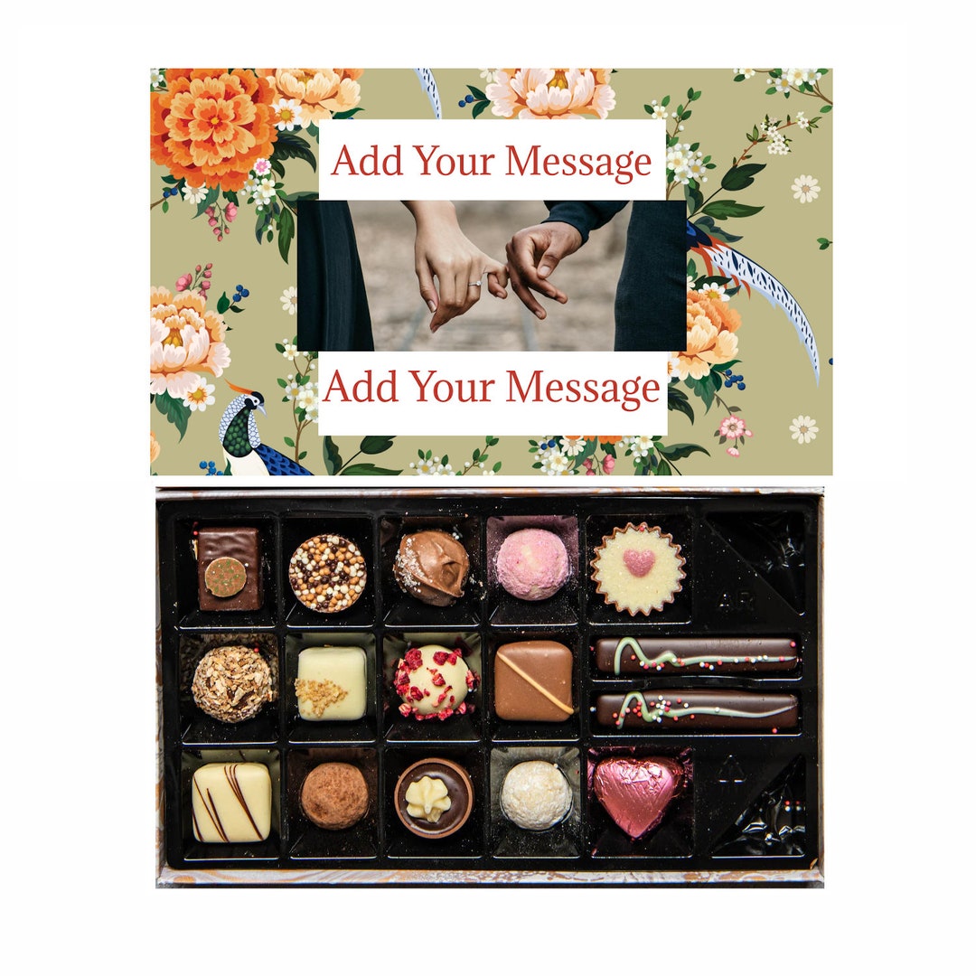 Personalised Chocolate Gift Box 16 Box Peacocks - Etsy