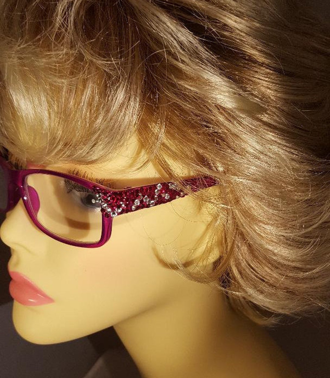 RUBY ZEBRA With Case Glamour Swarovski Adorned Reading Glasses - Etsy